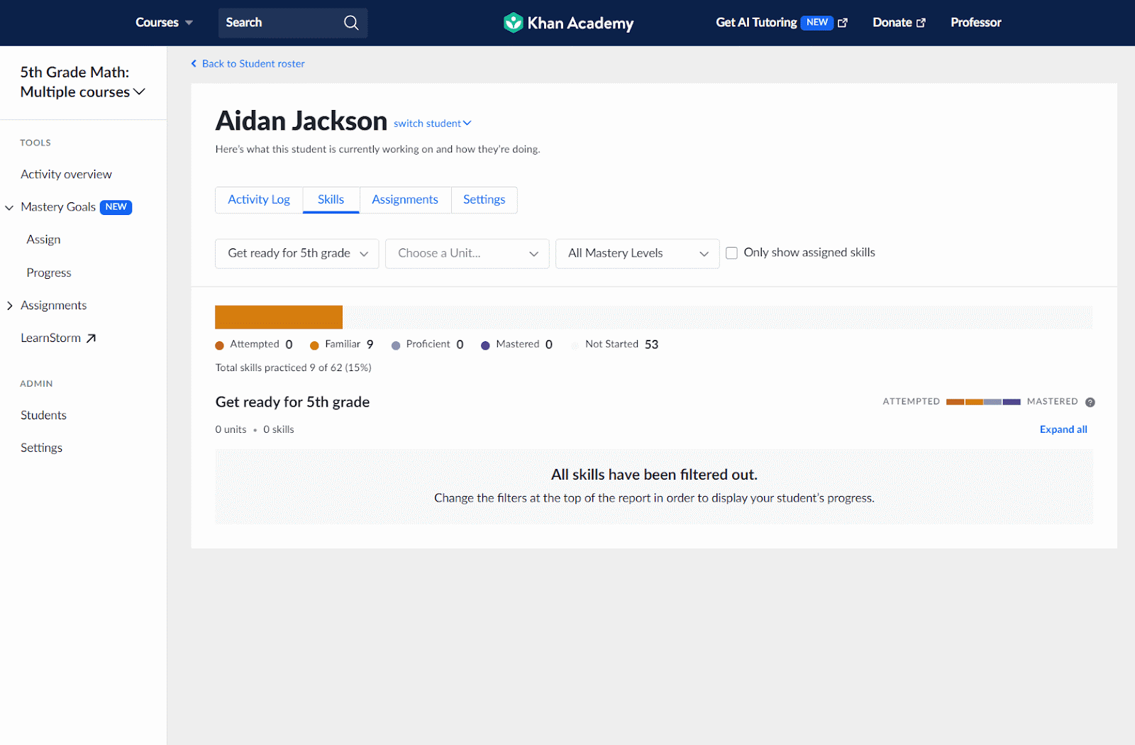 How do I use the Individual Student Report? – Khan Academy Help Center