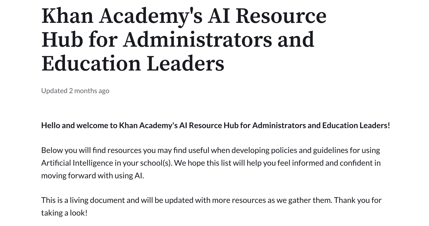 I'm a teacher - where can I learn more about how to use Khanmigo and Artificial Intelligence in ...