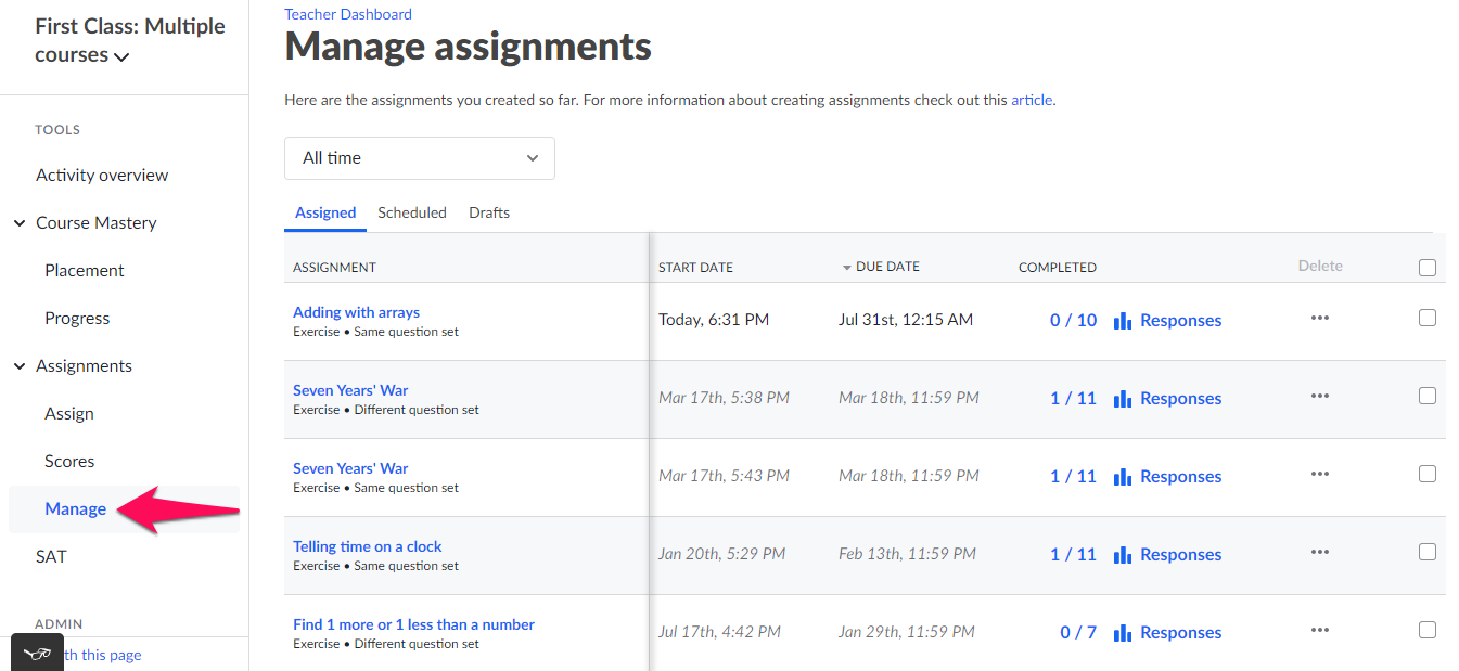 How do I edit or delete assignments? – Khan Academy Help Center
